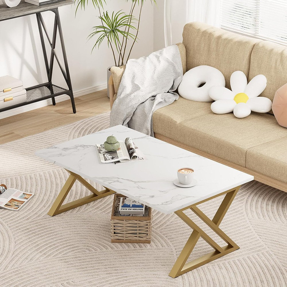 Wrought Studio Coffee Table Living Room Table White Centre Table ...
