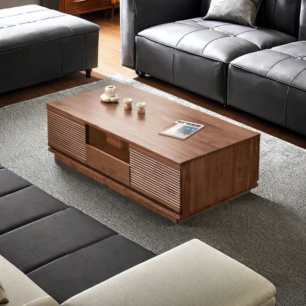 EXCEEB Floor-to-ceiling solid wood coffee table | Wayfair