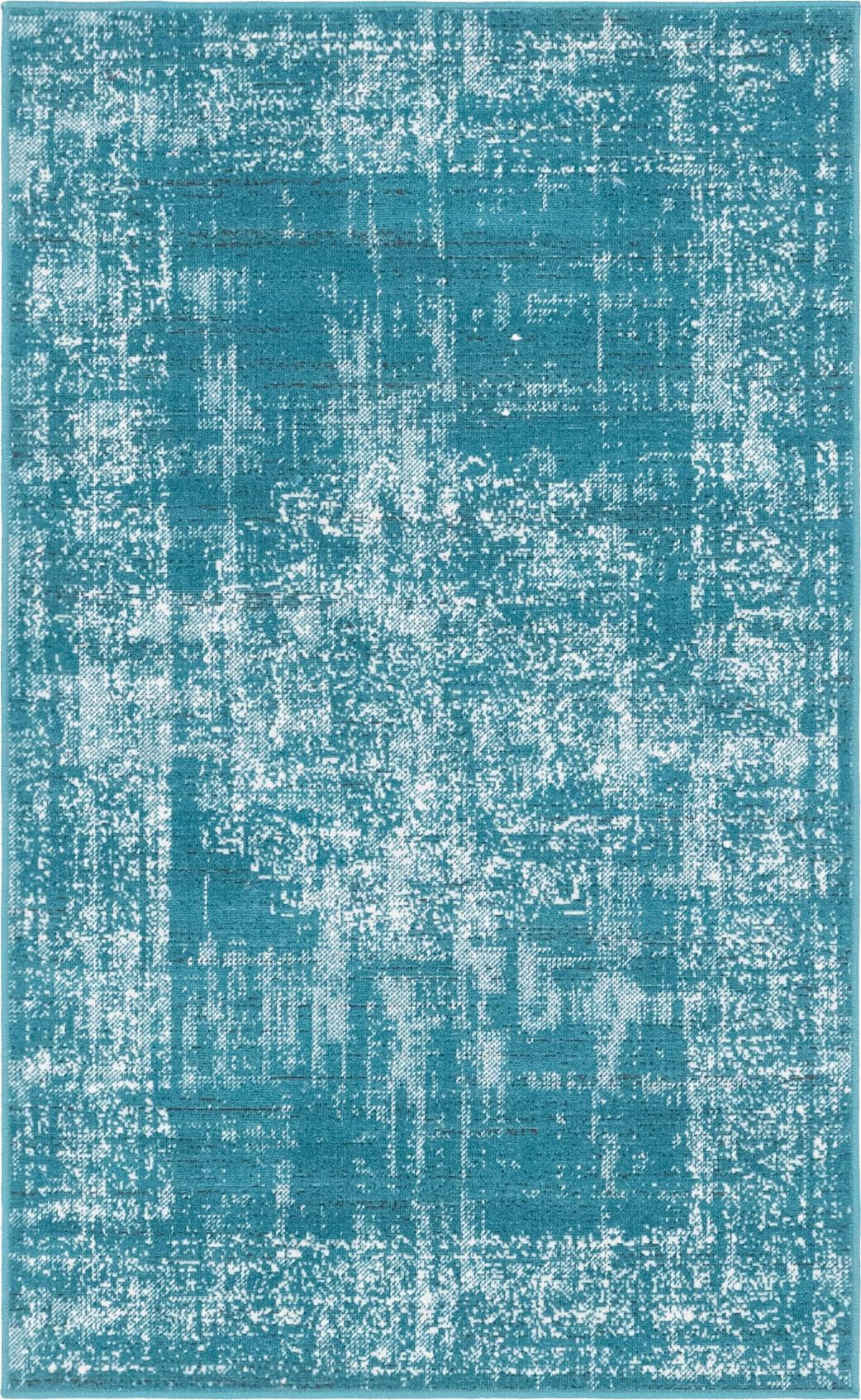 Bungalow Rose Dota Oriental Teal Area Rug & Reviews | Wayfair