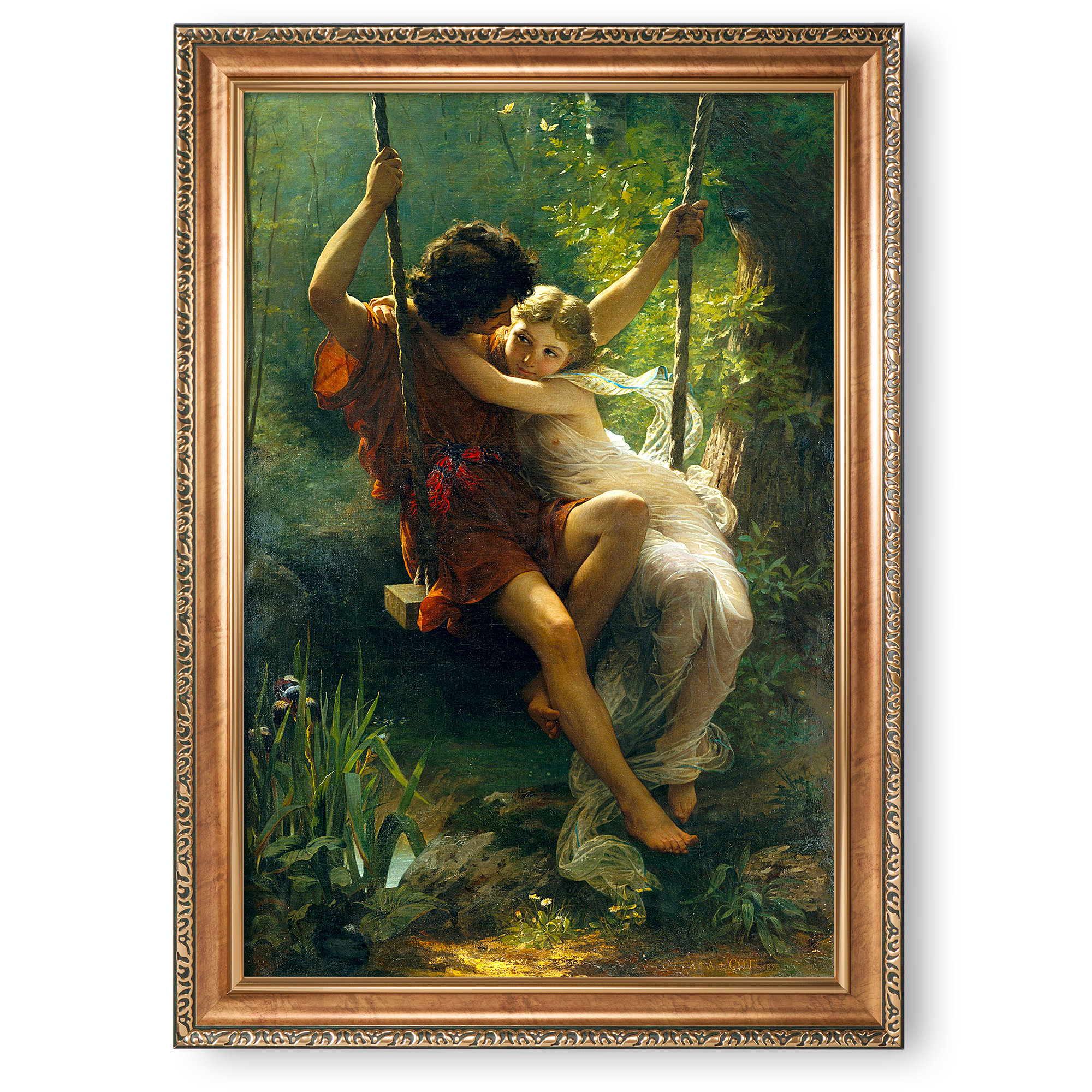 World Menagerie Springtime by Pierre-Auguste Cot Framed Size:34.5x24.5 ...