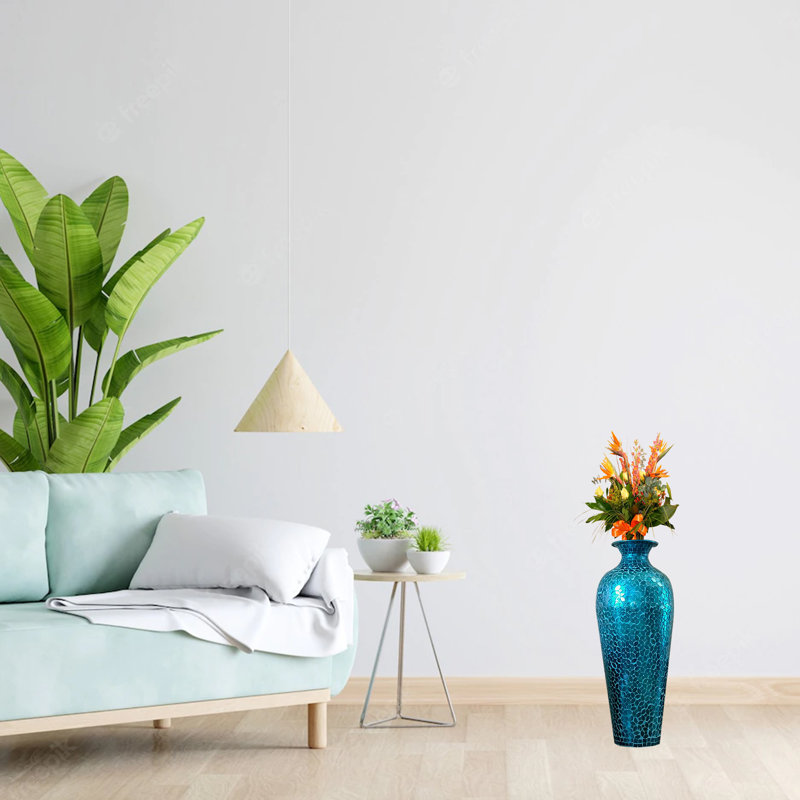 World Menagerie Iesha 20 Inch Glass Floor Vase "& Reviews" | Wayfair