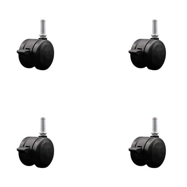 Service Caster 2 Inch Black Floor Safe Twin Wheel Casters with Brakes 7 ...