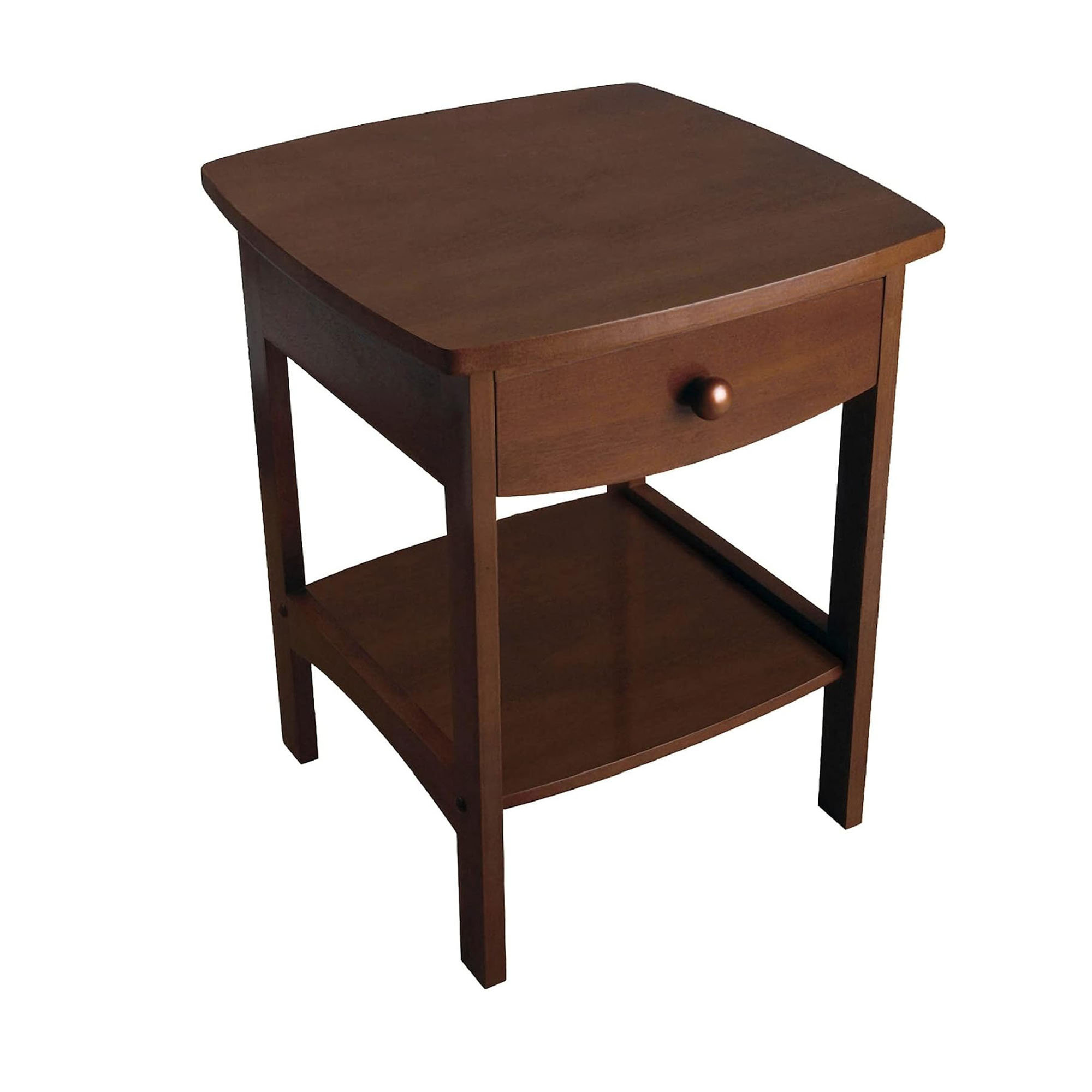 Dovecove 22 x 18 x 18-Inch Wood Curved End Table/Night Stand With One ...