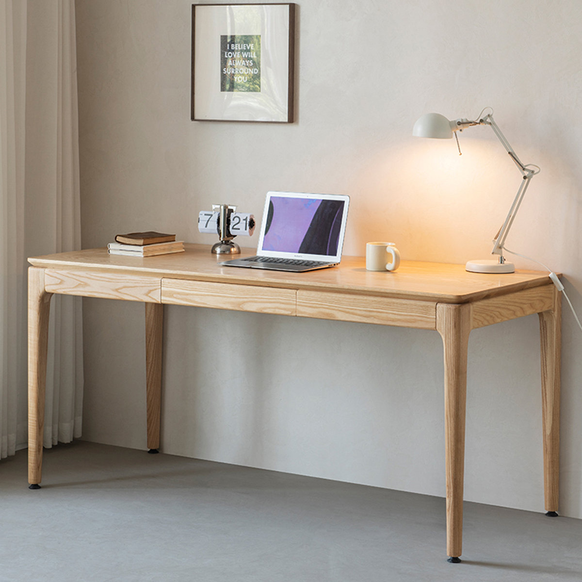 Cozynest Burlywood Rectangular Solid Wood desks | Wayfair