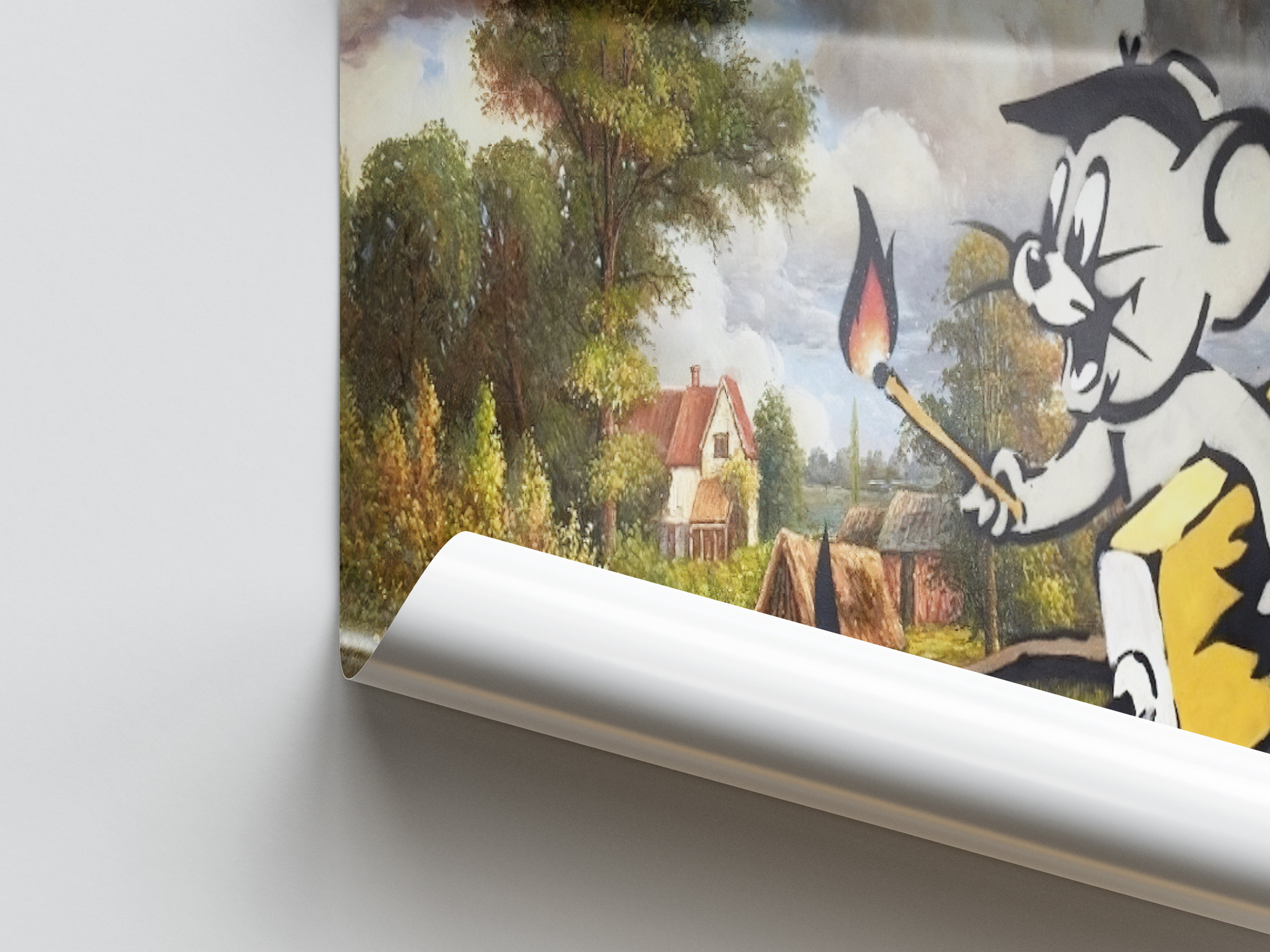 kayra export Corrupted Oil Jerry Graffiti 3D Canvas Wall Art - Unique ...