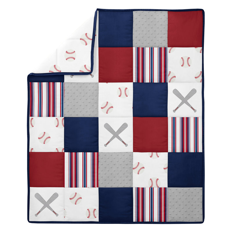 Sweet Jojo Designs Baseball Patch Collection 6 - Piece Crib Bedding Set ...