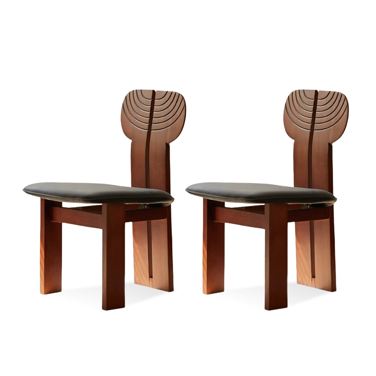 Loon Peak 14.96" Black Solid back side Chair(Set of 2) - Wayfair Canada