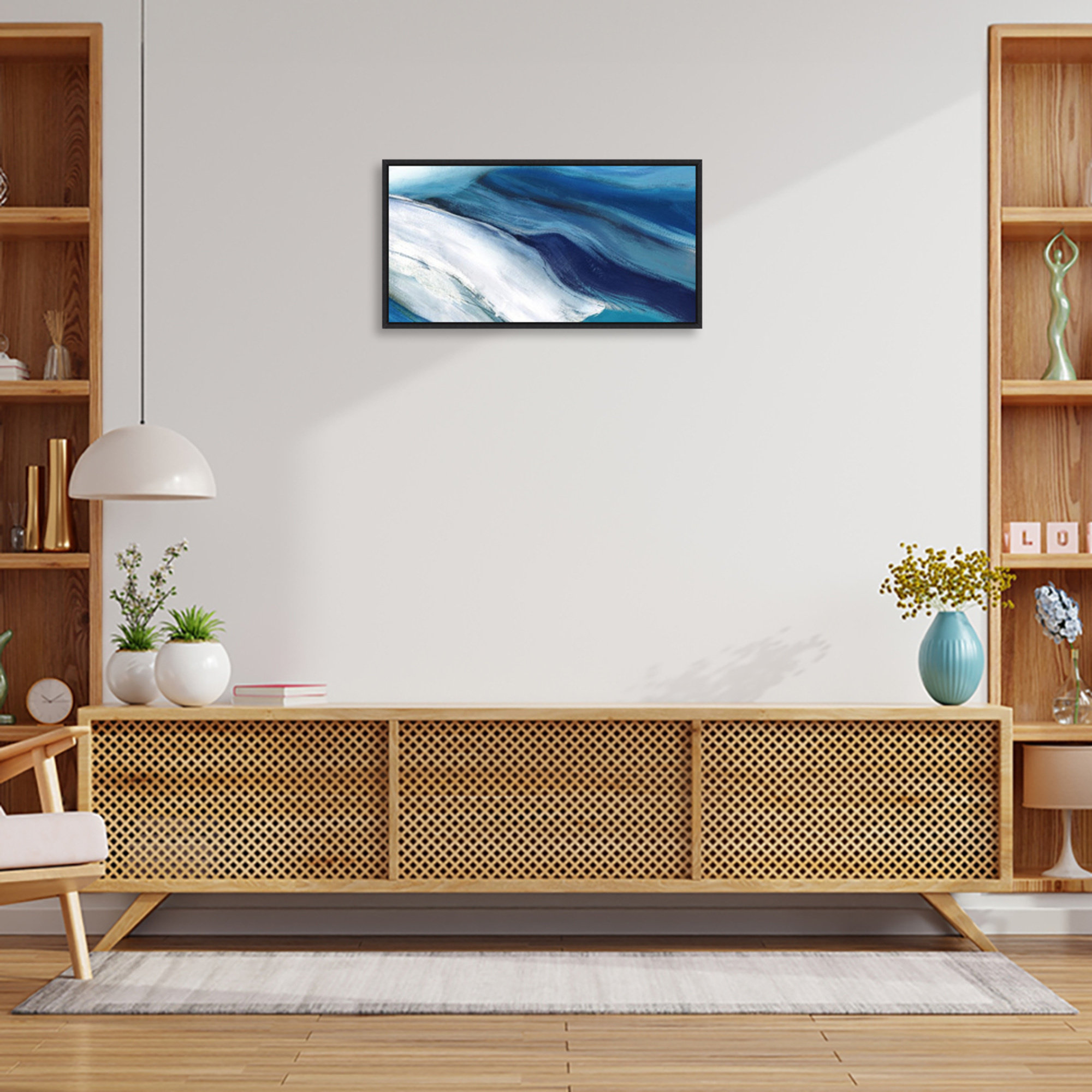 Ivy Bronx Falba Blue Ocean Waves by PI Studio | Wayfair