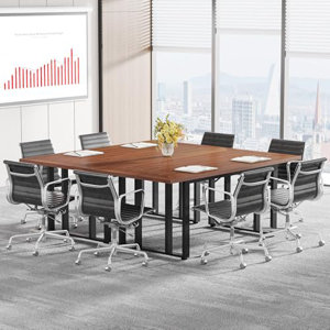 Borough Wharf 140 cm Computer Desk, Modern Rectangular Conference Table ...