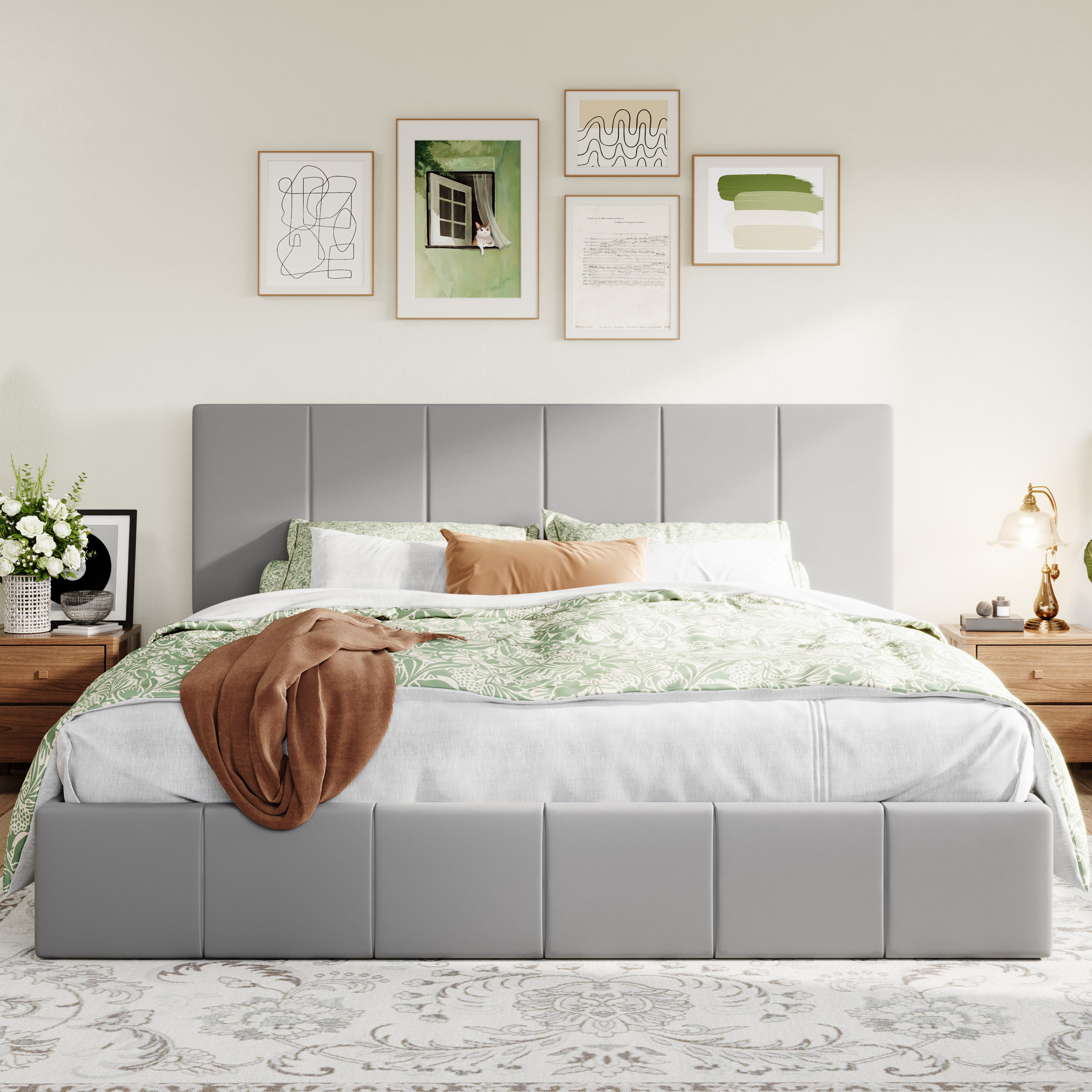 Latitude Run® Hydraulic Lift Up Upholstered Platform Bed with ...