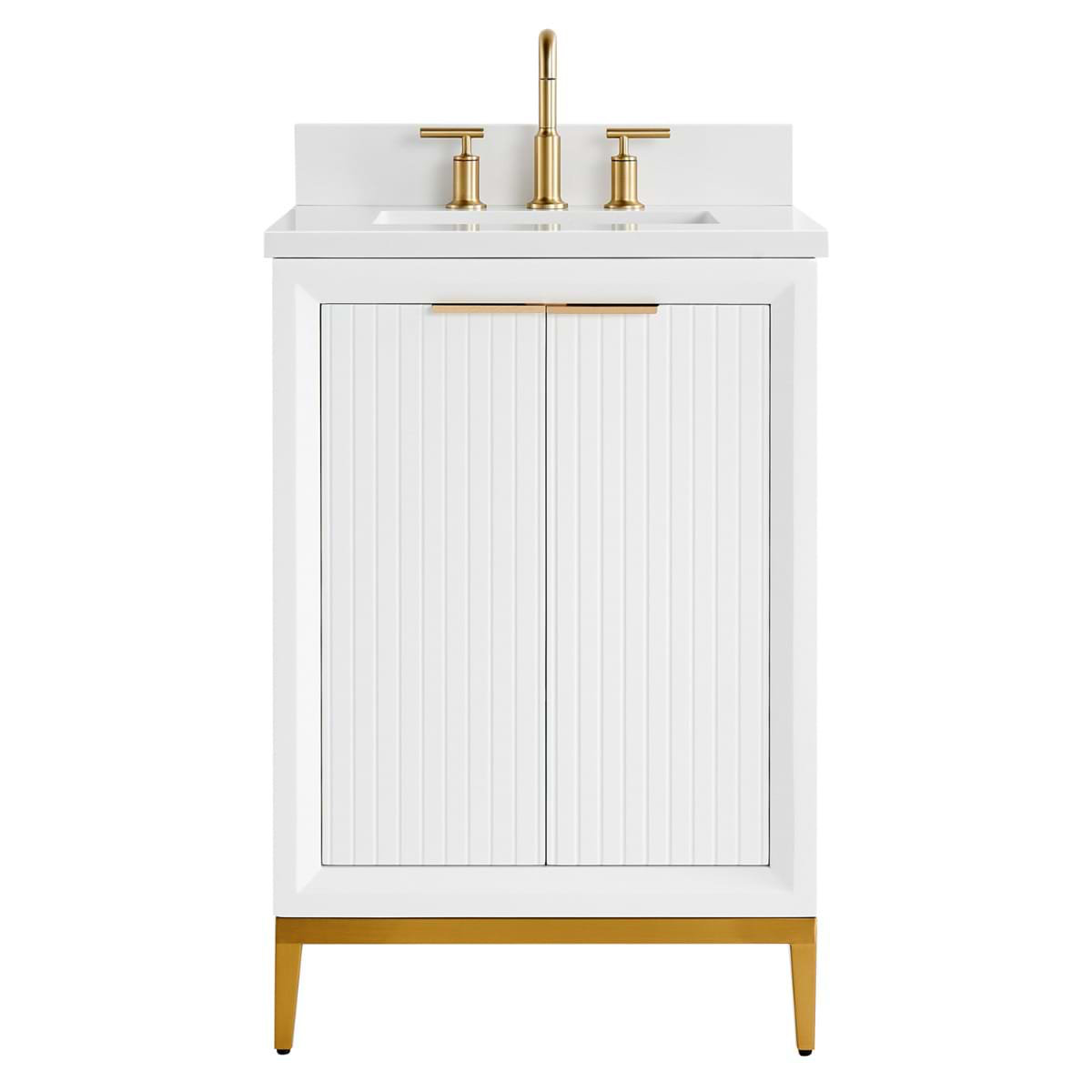 TileBar Bungalow 24" Freestanding Standard Single Bathroom Vanity with ...