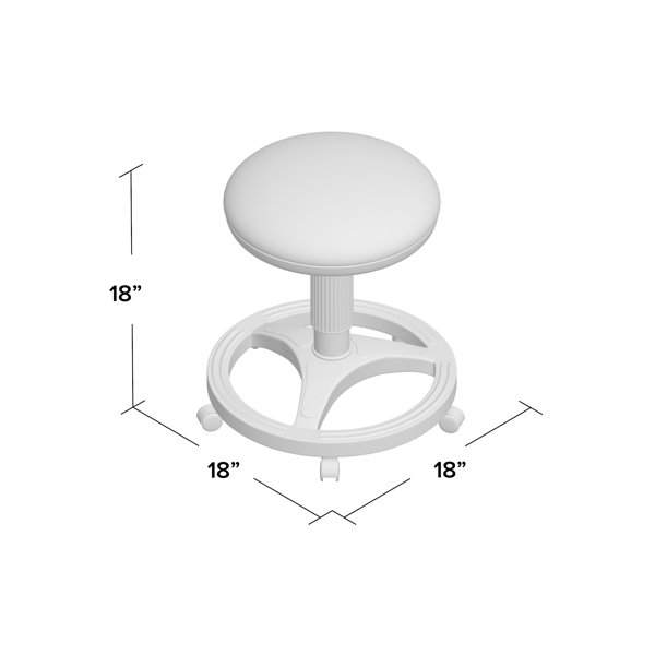 Alcott Hill® Gutierres Adjustable Height Lab Stool with Footring Wheels ...