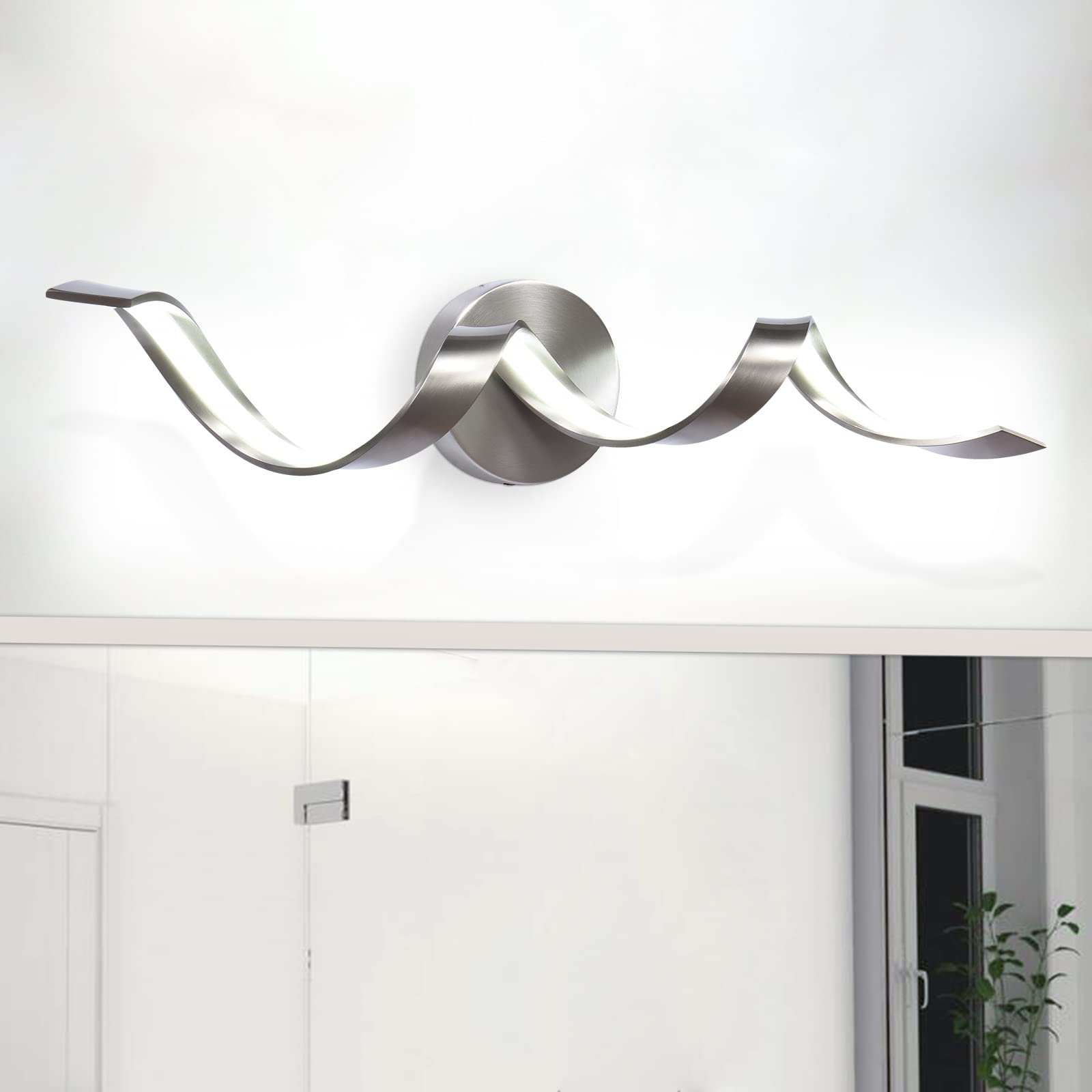 Orren Ellis Dimmable Modern LED Bathroom Vanity Light 24 Inch, 15W ...