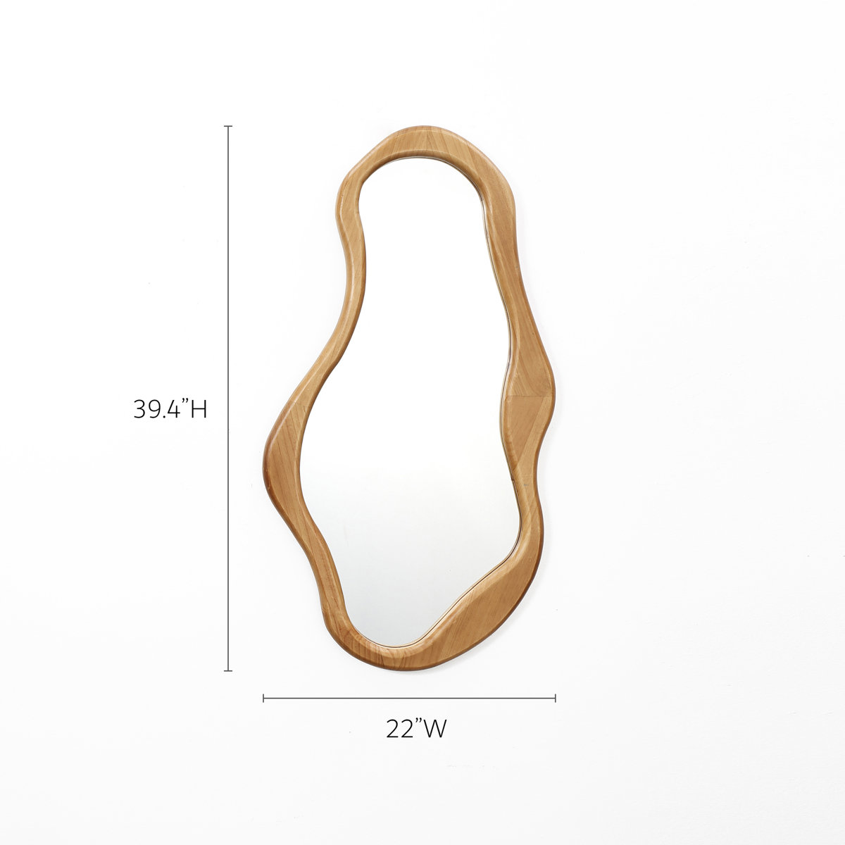 Wade Logan® Jhada Solid Wood Asymmetrical Bathroom Wall Mirror ...