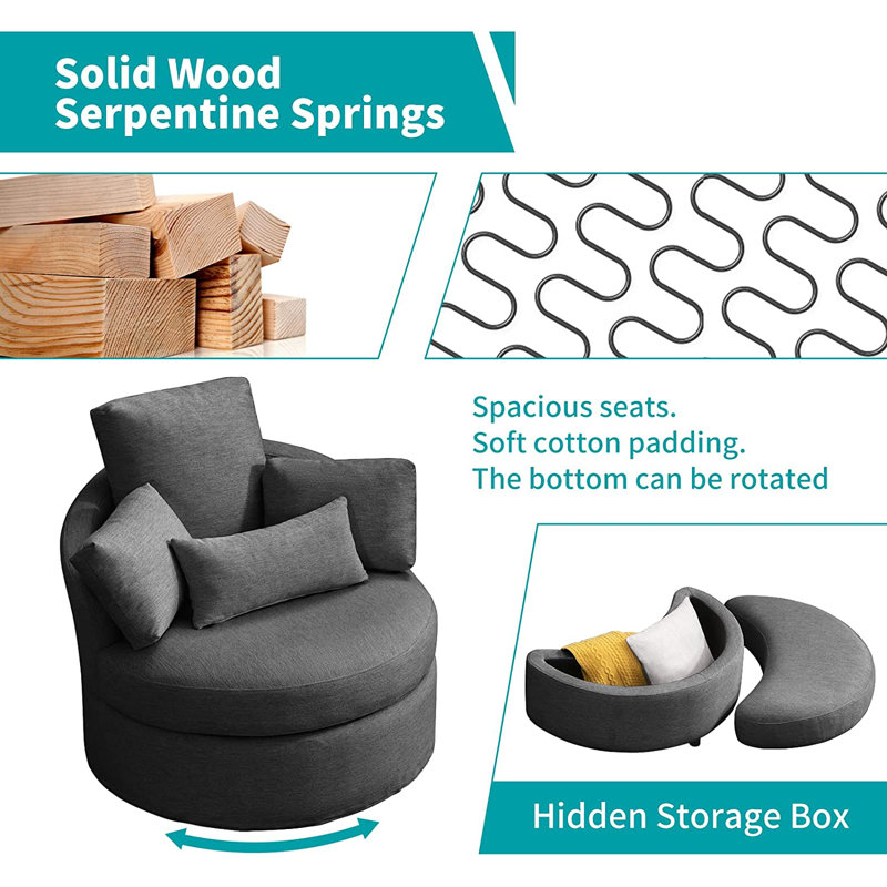 Ivy Bronx Breidy Upholstered Swivel Accent Chair | Wayfair