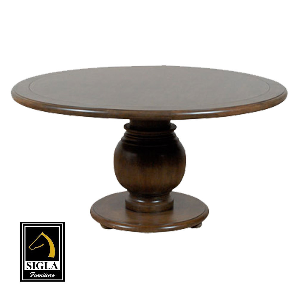 Sigla Furniture Round Wood Top Traditional Dining Table - Wayfair Canada