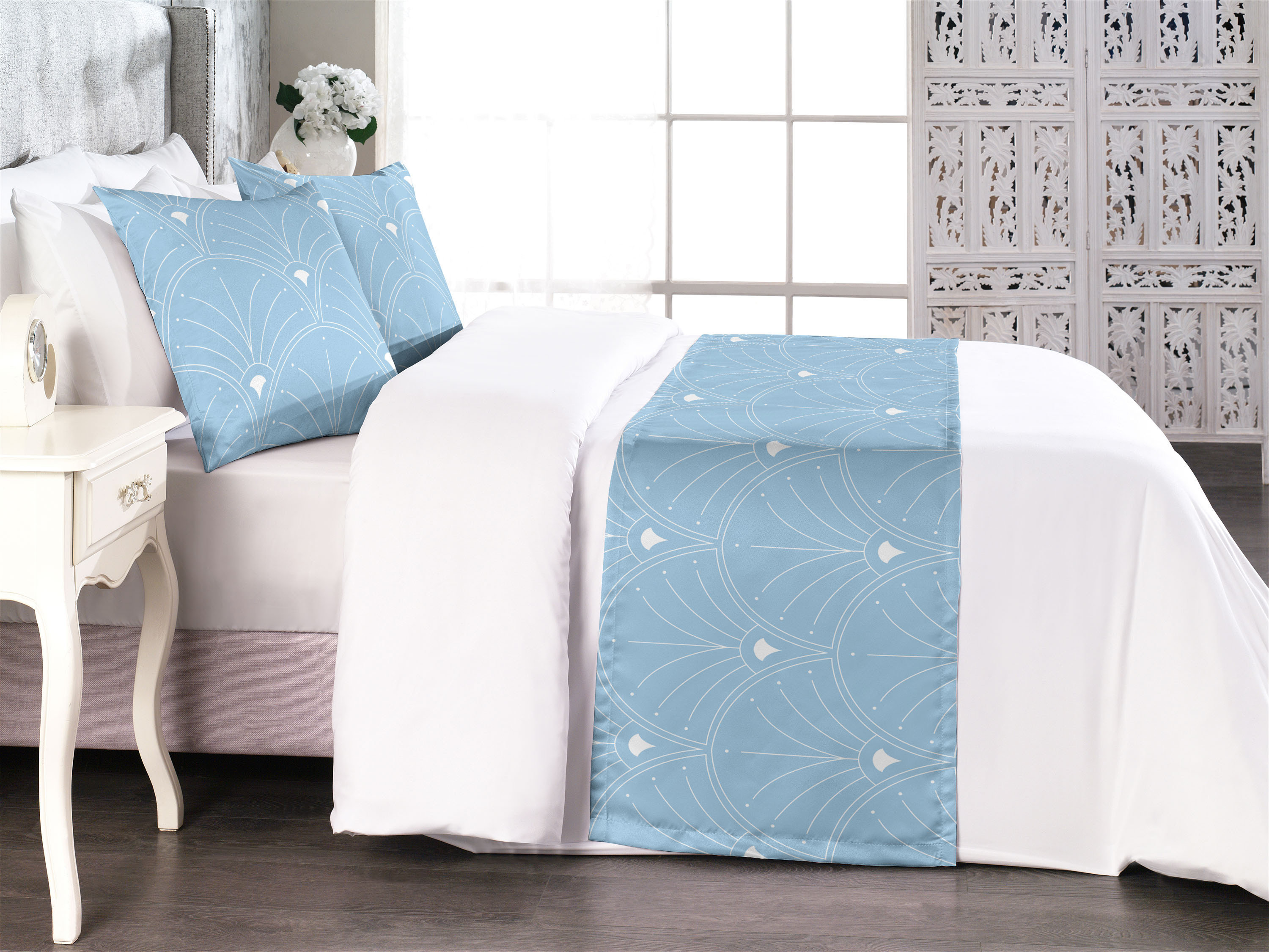 Ambesonne Satin Bed Runner Set | Wayfair
