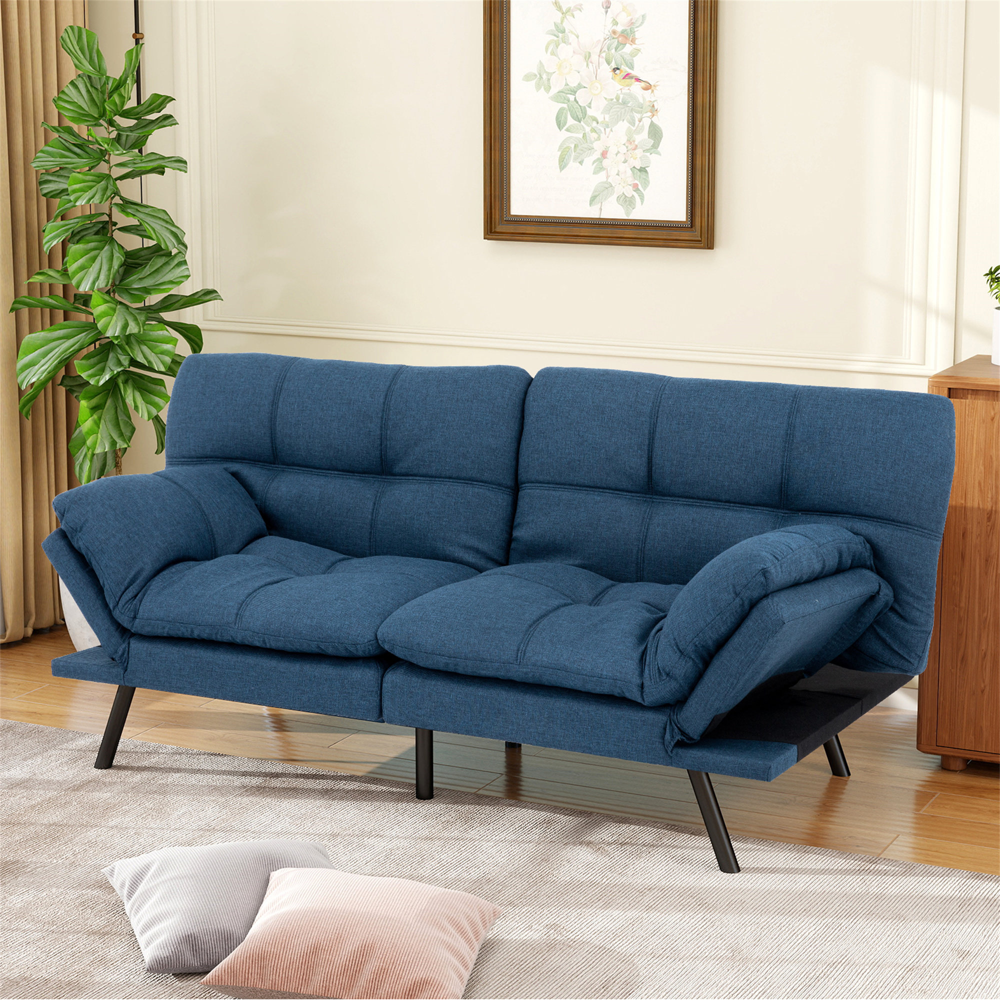 George Oliver 71" Convertible Futon Couch Sofa Bed - Wayfair Canada