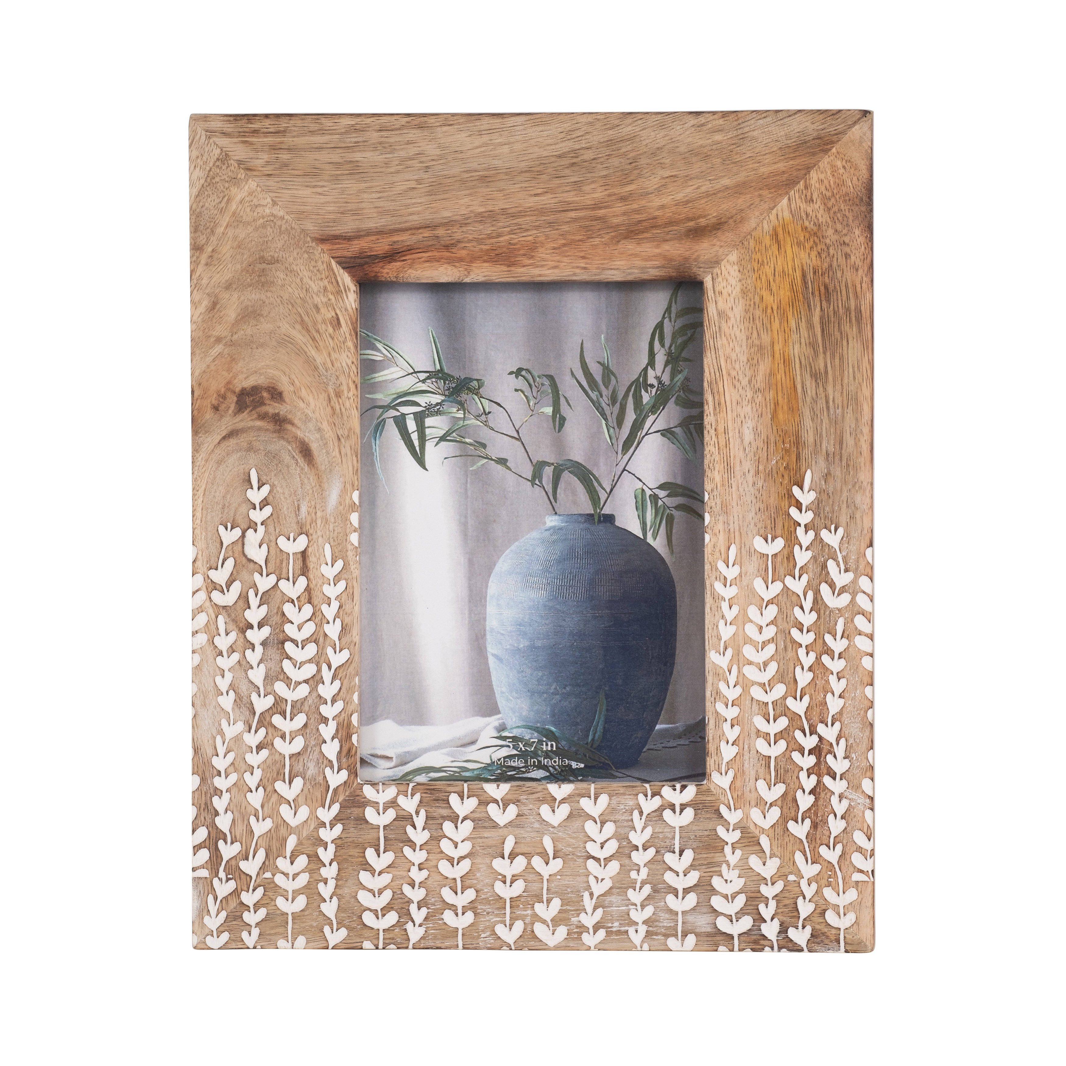 Birch Lane™ Natural Wood Vines Neutral Rectangle Photo Frame & Reviews ...