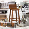 Wildon Home® 24.5'' Solid Wood Bar Stools Set Of 4 Home Counter Kitchen ...