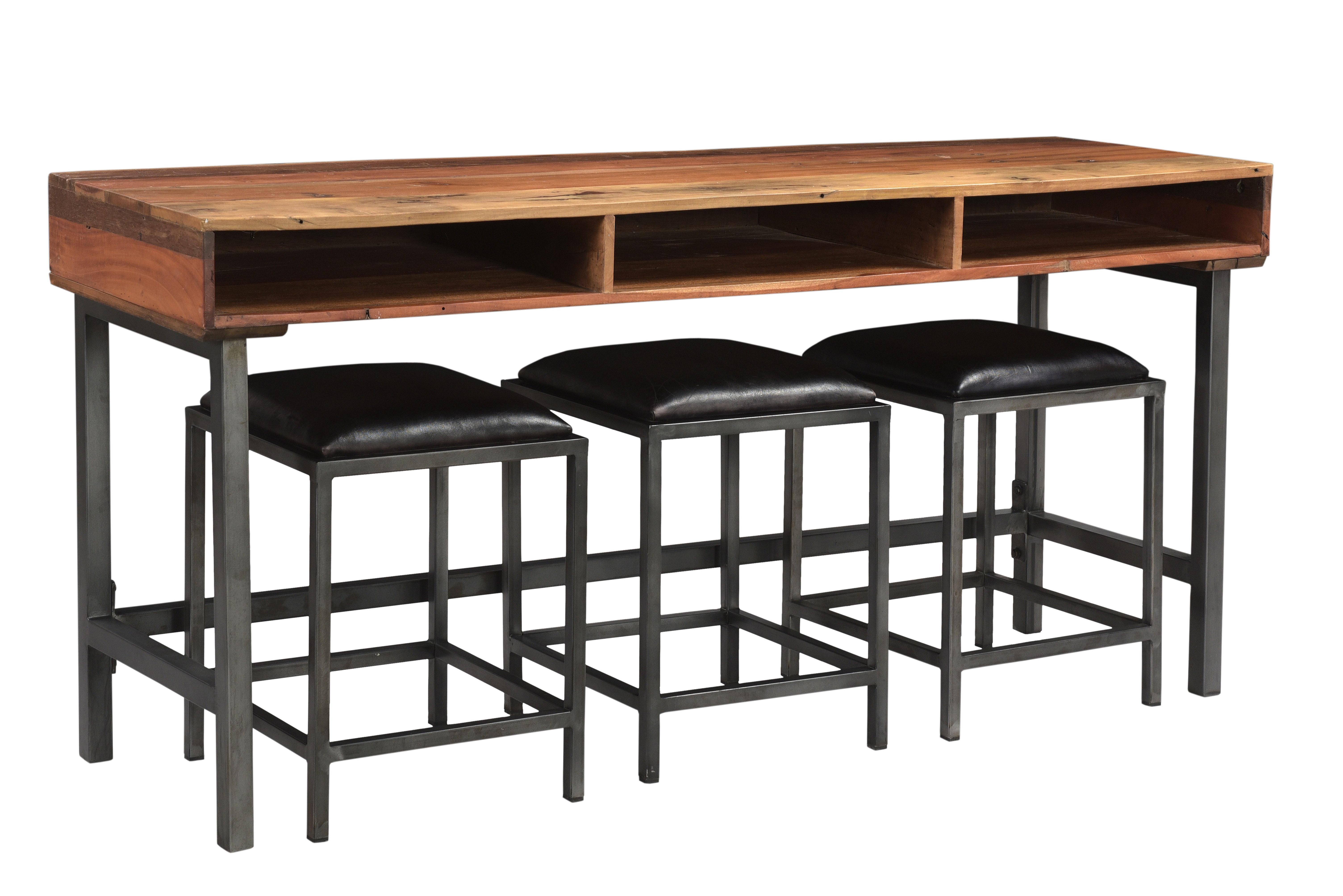 17 Stories Rectangular Sofa & Console Table with 3 Stool Set, Made with ...