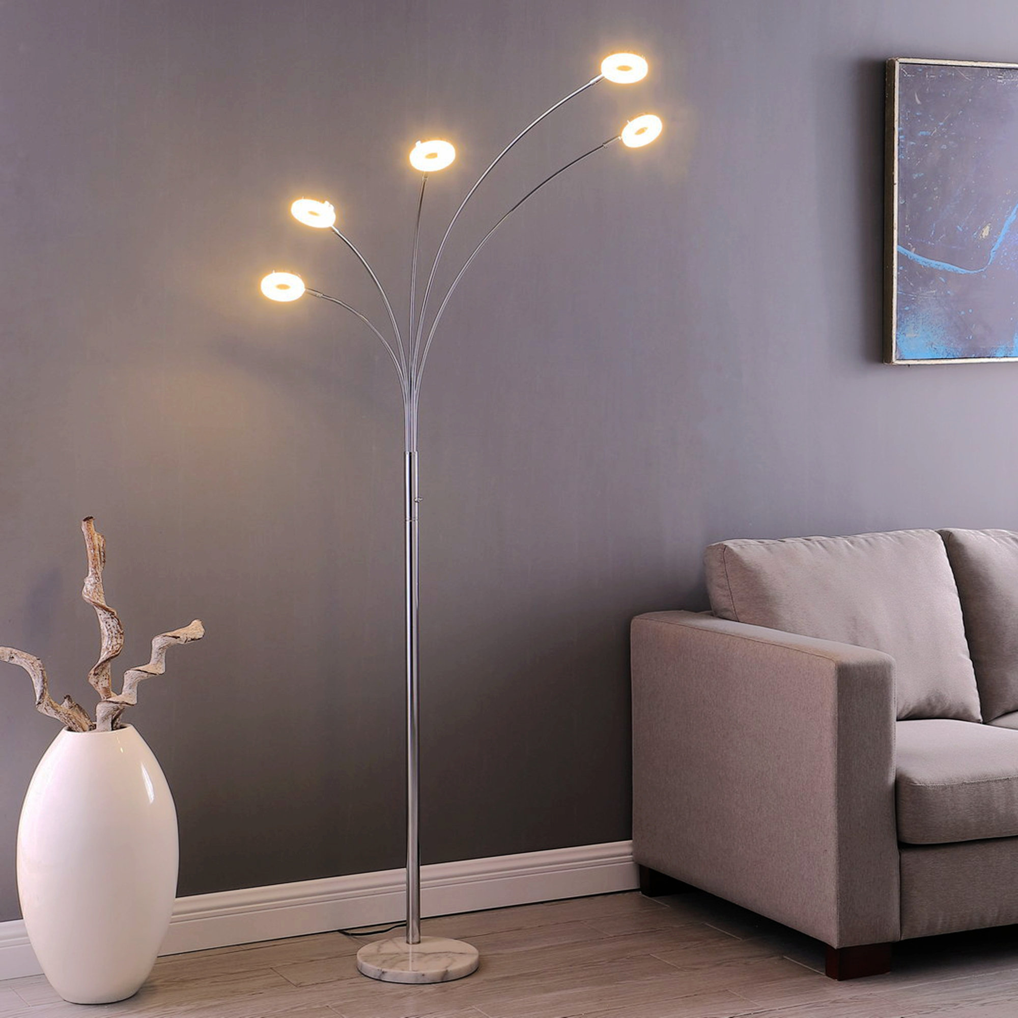 Ivy Bronx Karrah 80'' LED Tree Floor Lamp | Wayfair