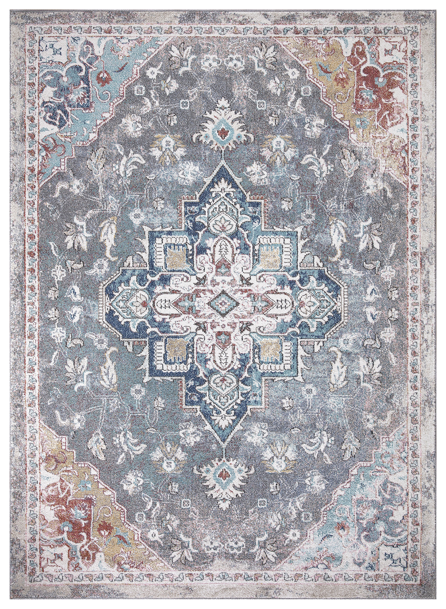 Charlton Home® Vello Gray Moroccan Worn/Fade Gray | Wayfair