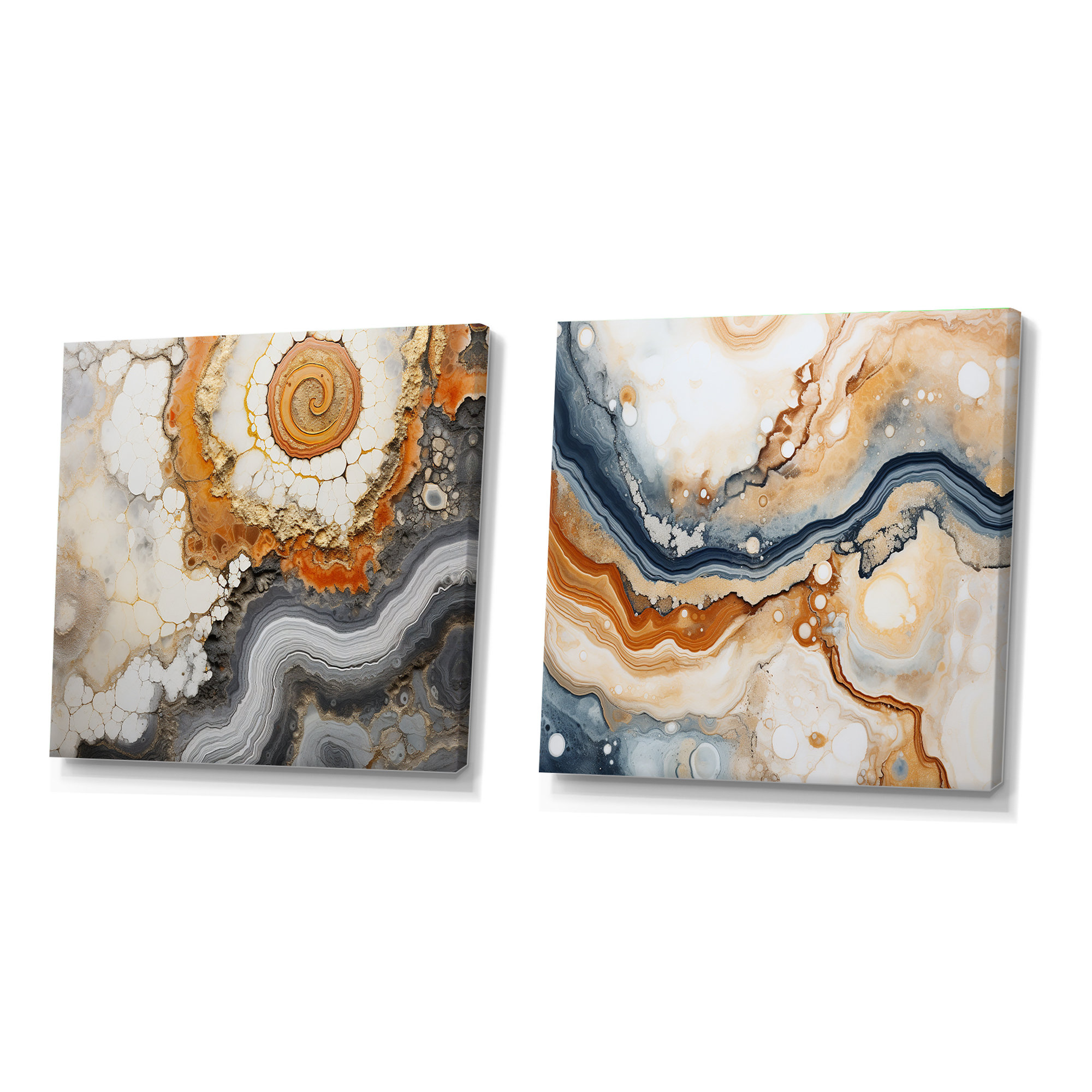 Latitude Run® Beige And Yellow Stone Geode Simplicity - Stone Geode ...