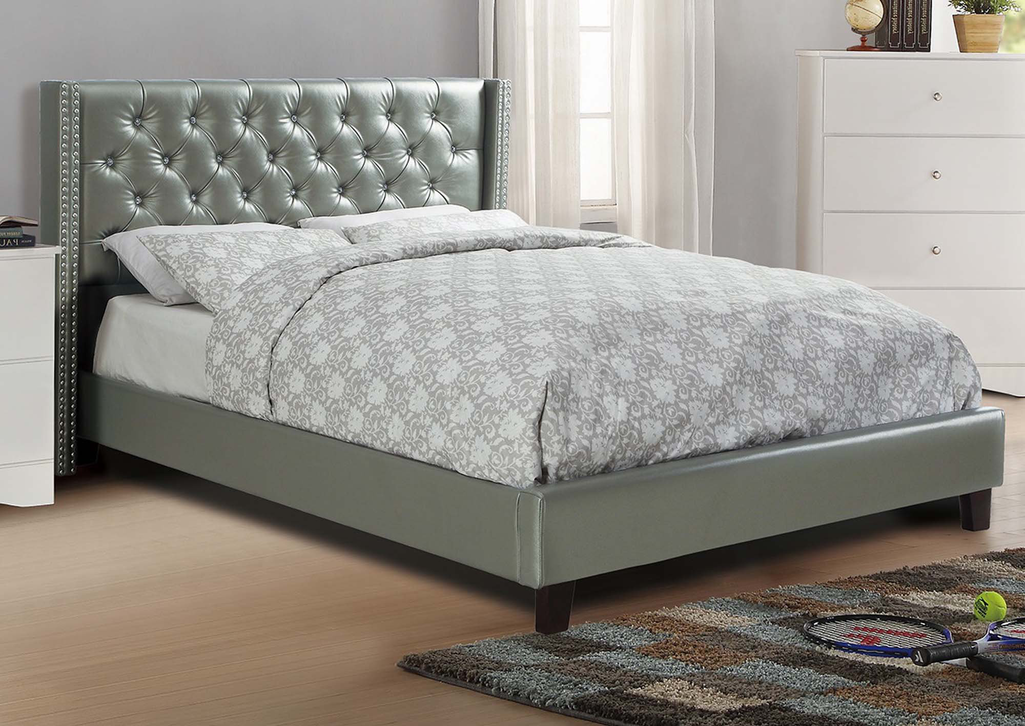 Lark Manor™ Faux Leather Upholstered Tufted Bed Frame | Wayfair
