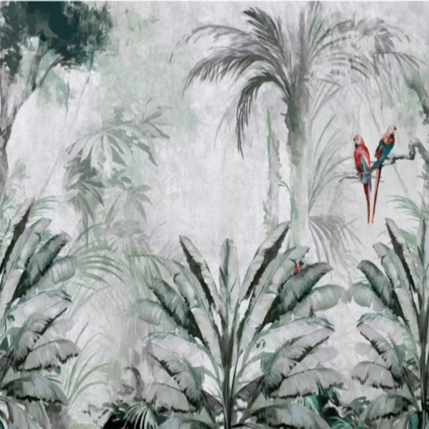 Bayou Breeze Tropical Mist With Scarlet Macaws | Wayfair