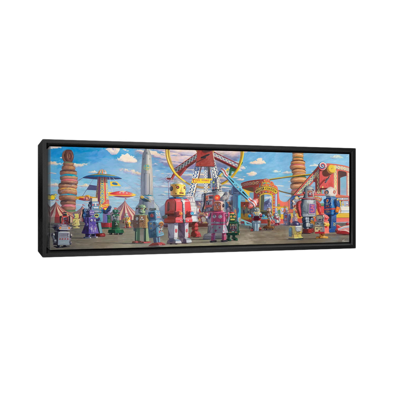 Zoomie Kids Fairgrounds by Eric Joyner - Floater Frame Panoramic ...