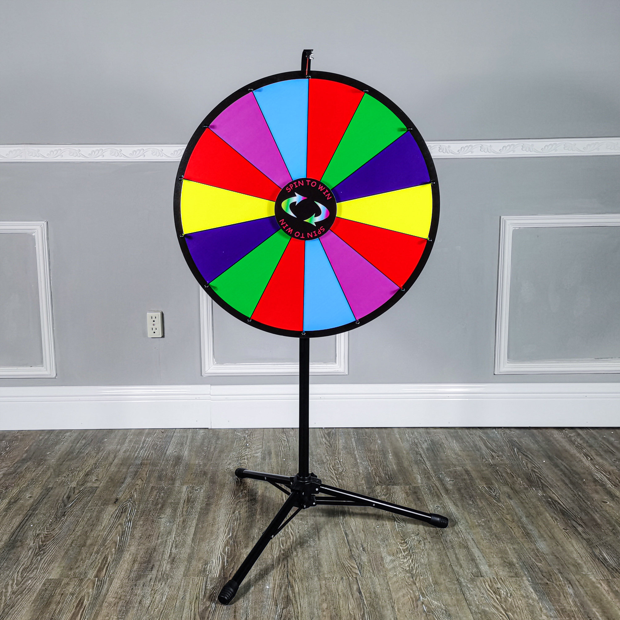 FixtureDisplays 24" Prize Wheel Tripod Floor Stand Spinning Gameshow ...