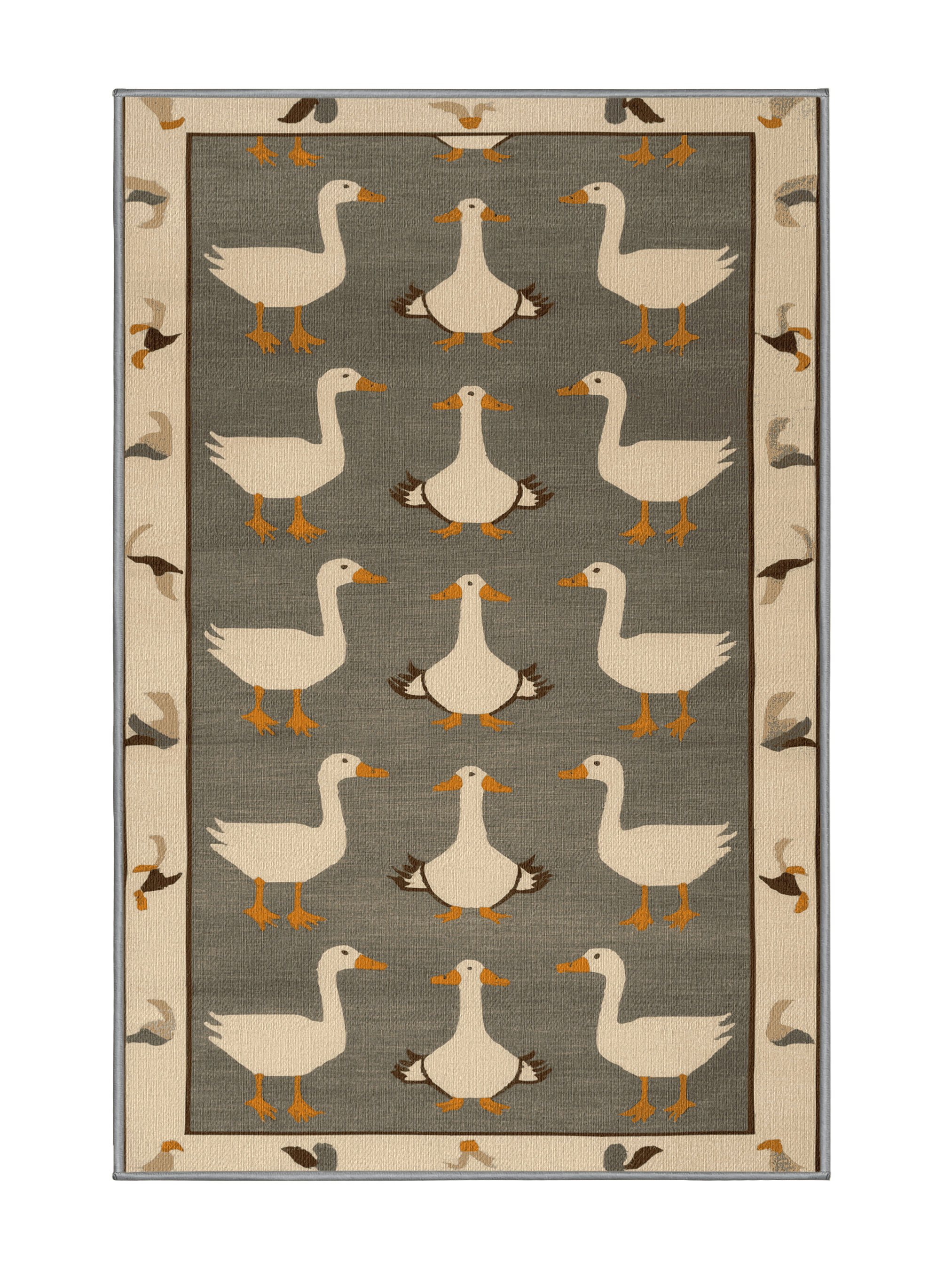 One Allium Way® Washable Geese Farm Area Rug | Wayfair