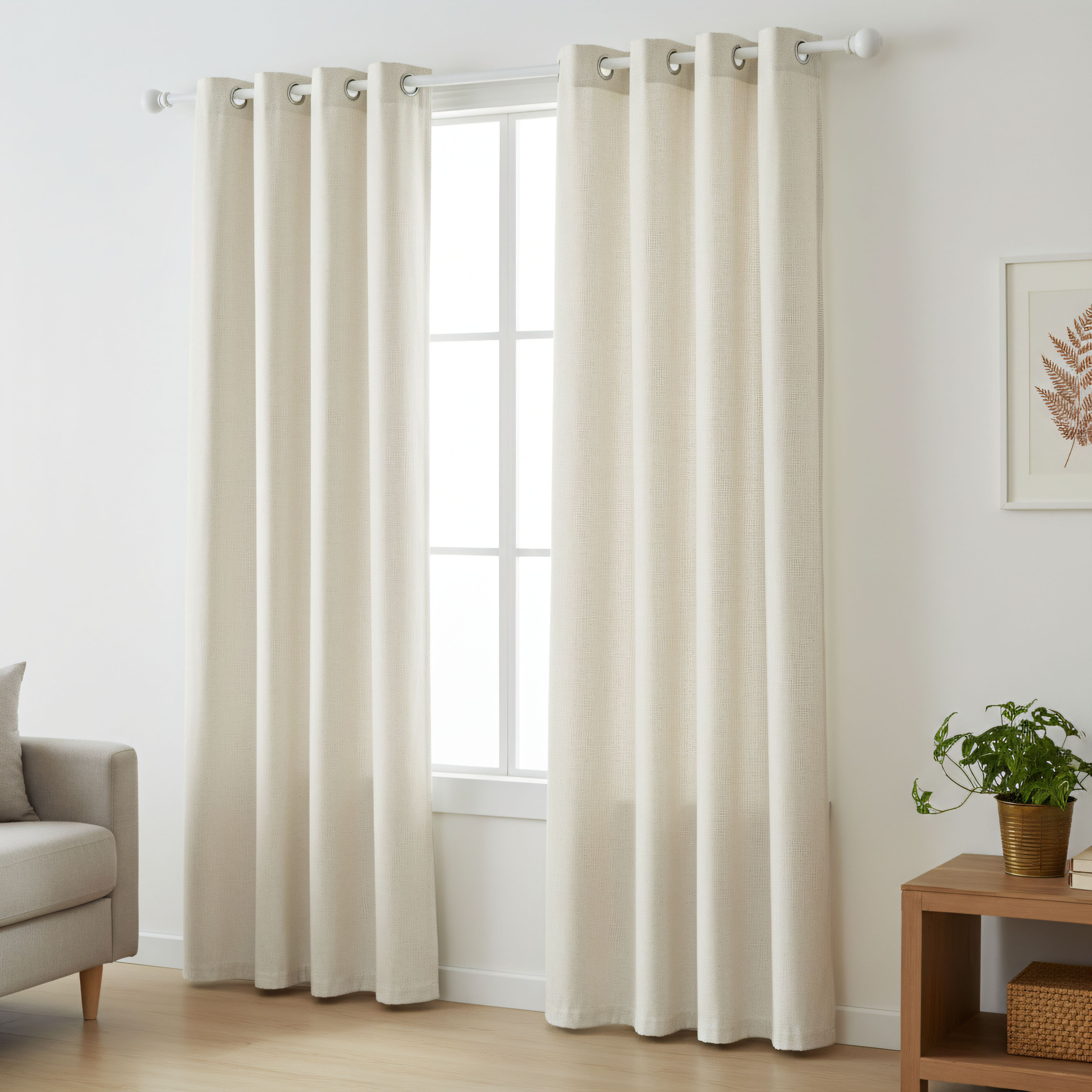 East Urban Home Stone-Colored Single-Panel Energy-Saving Blackout Rod ...
