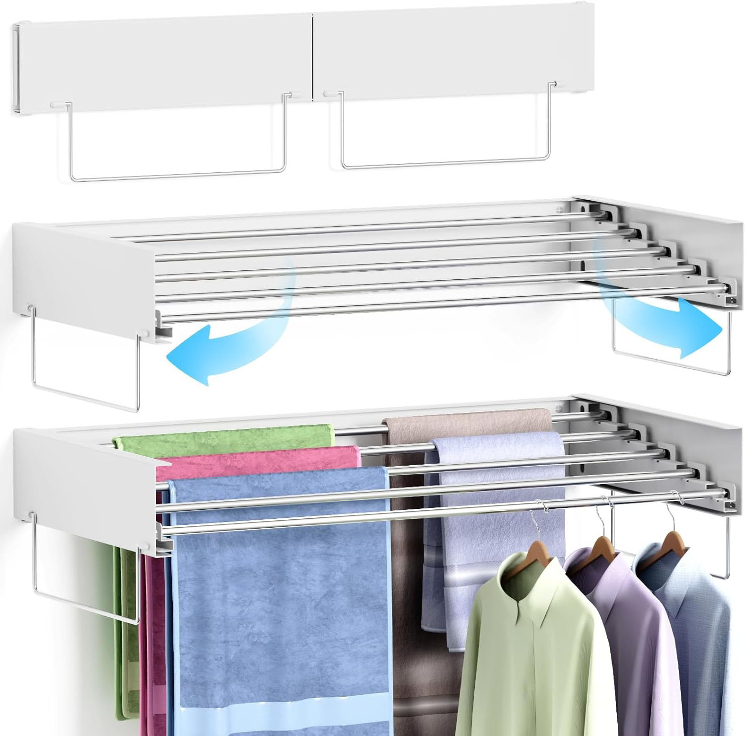Rebrilliant Wall Mounted Drying Rack | Wayfair