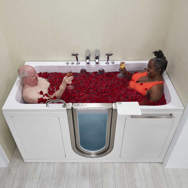 Ella Walk In Bath Escape 72'' x 36'' Walk-in Acrylic Bathtub with ...