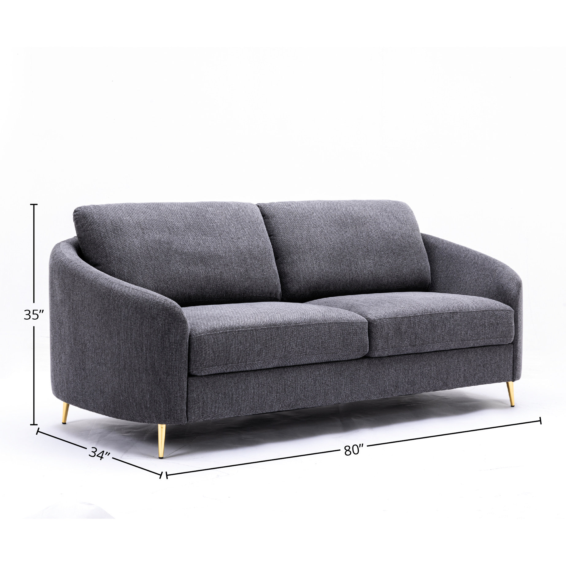 Ivy Bronx Chic Gray Linen Corner , Stable Angular Design, Adaptable ...