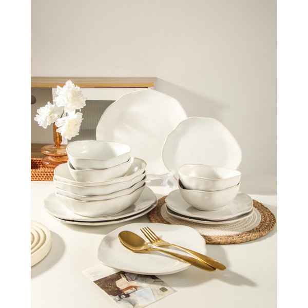 Decosignature 16-Piece Handcrafted Stoneware Dinnerware Set | Wayfair