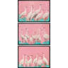 IDEA4WALL Bright Preppy Animals " Graceful White Crane Birds On Pink ...