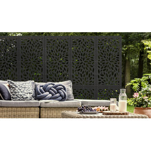 DESIGN-VU Floral Decorative Privacy Panel & Reviews | Wayfair