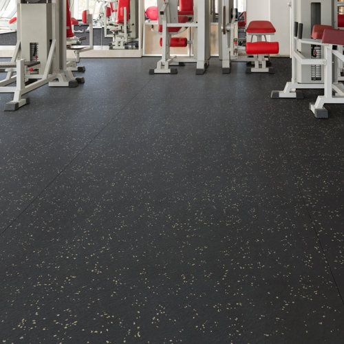 Genaflex Rubber Gym Flooring Roll, 8mm Thick - 4' x 20' | Wayfair
