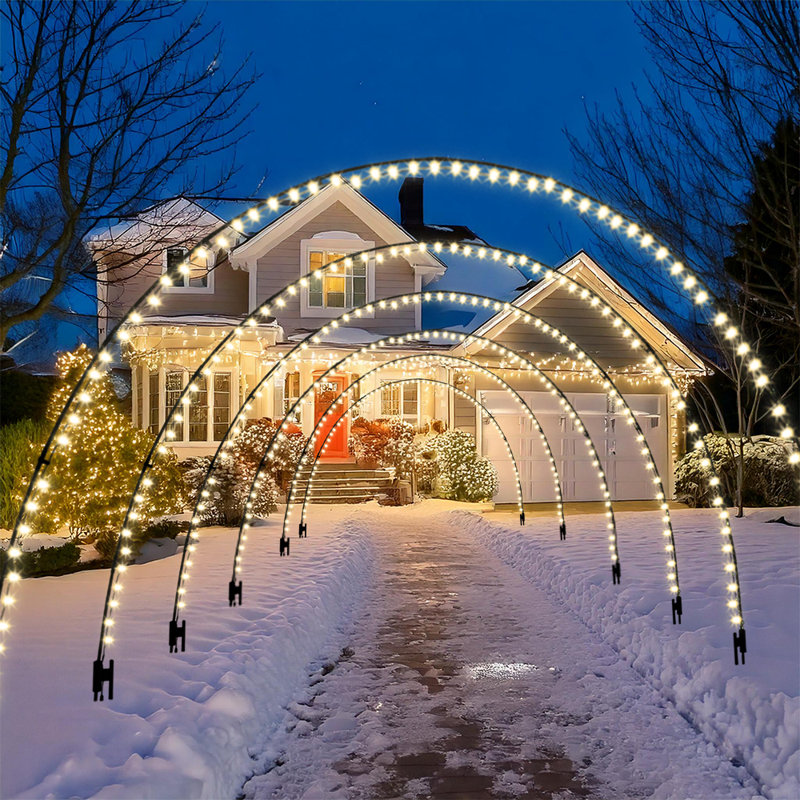 Arlmont & Co. Christmas Light Arch for Pathway - 6 Arches | Wayfair