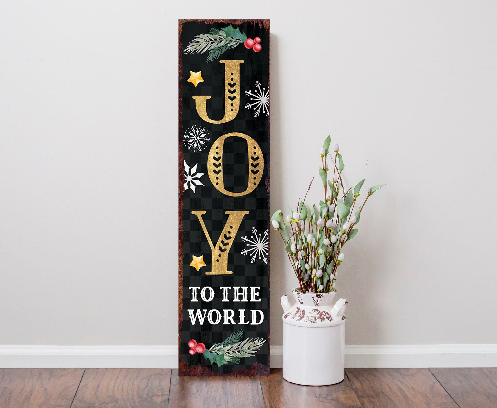 The Holiday Aisle® Joy to the World Christmas Door Mural | Wayfair