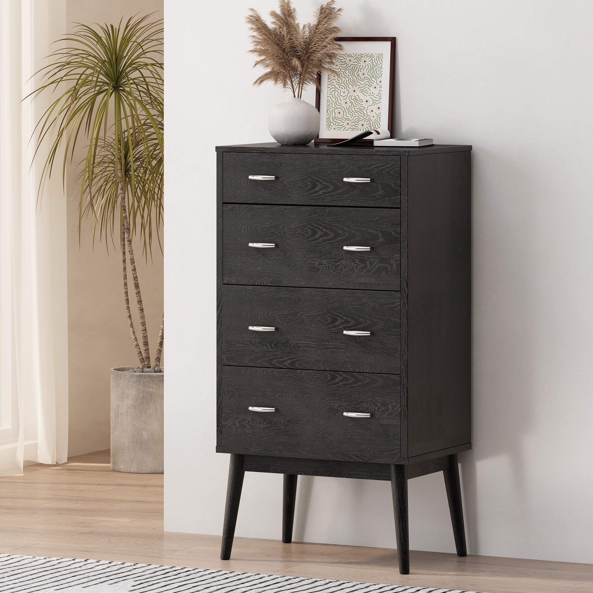 George Oliver Wood Storage Chest with 4 Drawers | Wayfair