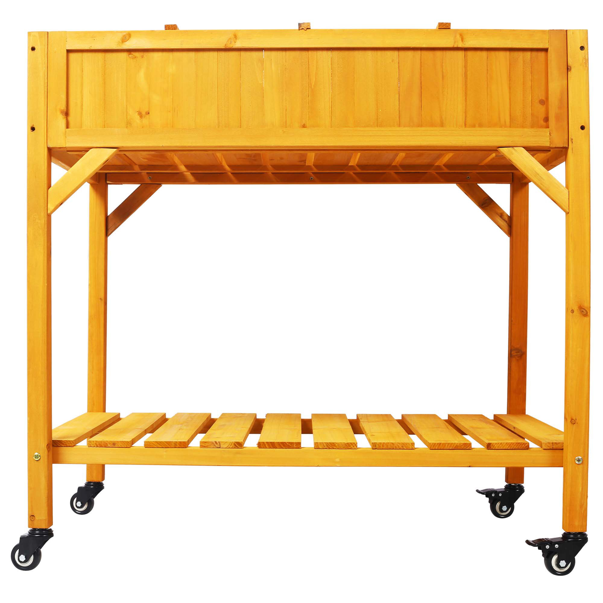 17 Stories Versatile Mobile Herb Garden Bed with Lockable Wheels and ...