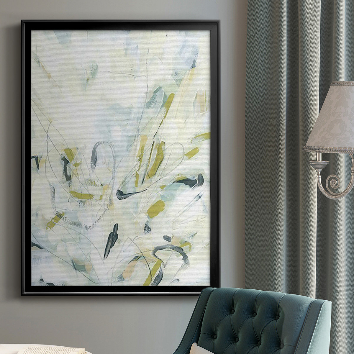Wexford Home Ice Scribe II Premium Framed Print - Ready To Hang | Wayfair