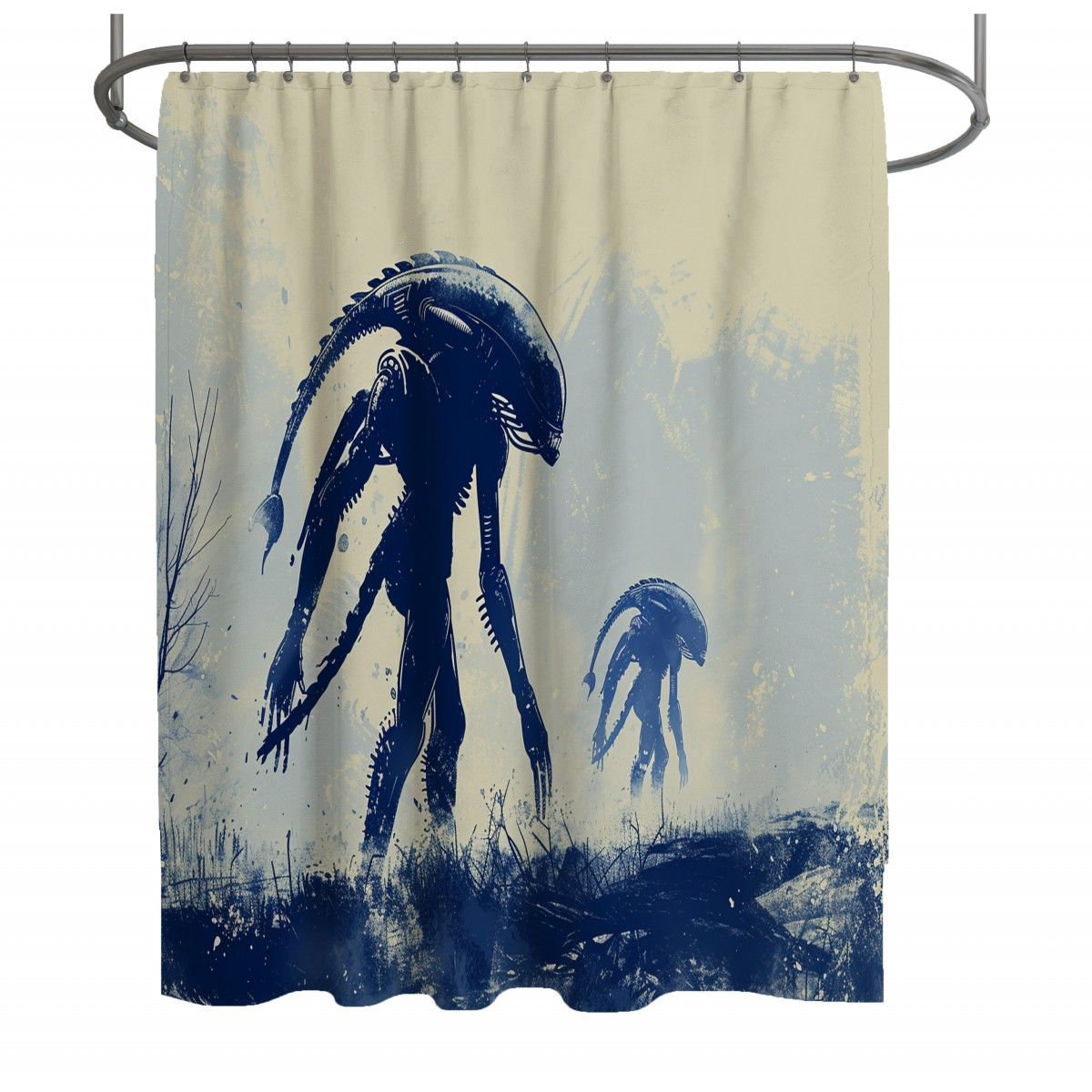Foundry Select Alien creature Shower Curtain - Scifi Bathroom Decor ...