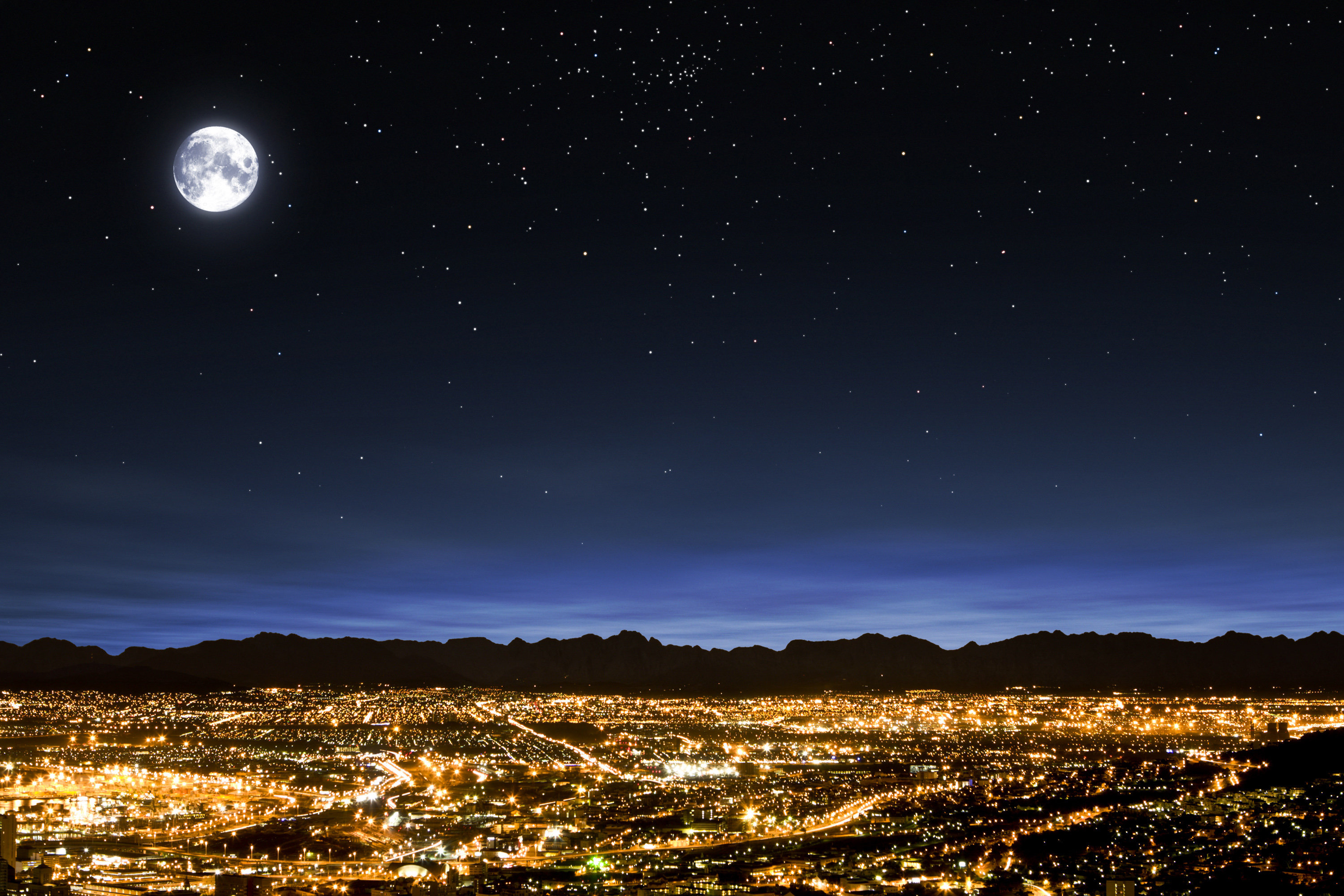 Ebern Designs Full Moon - Wrapped Canvas Painting | Wayfair