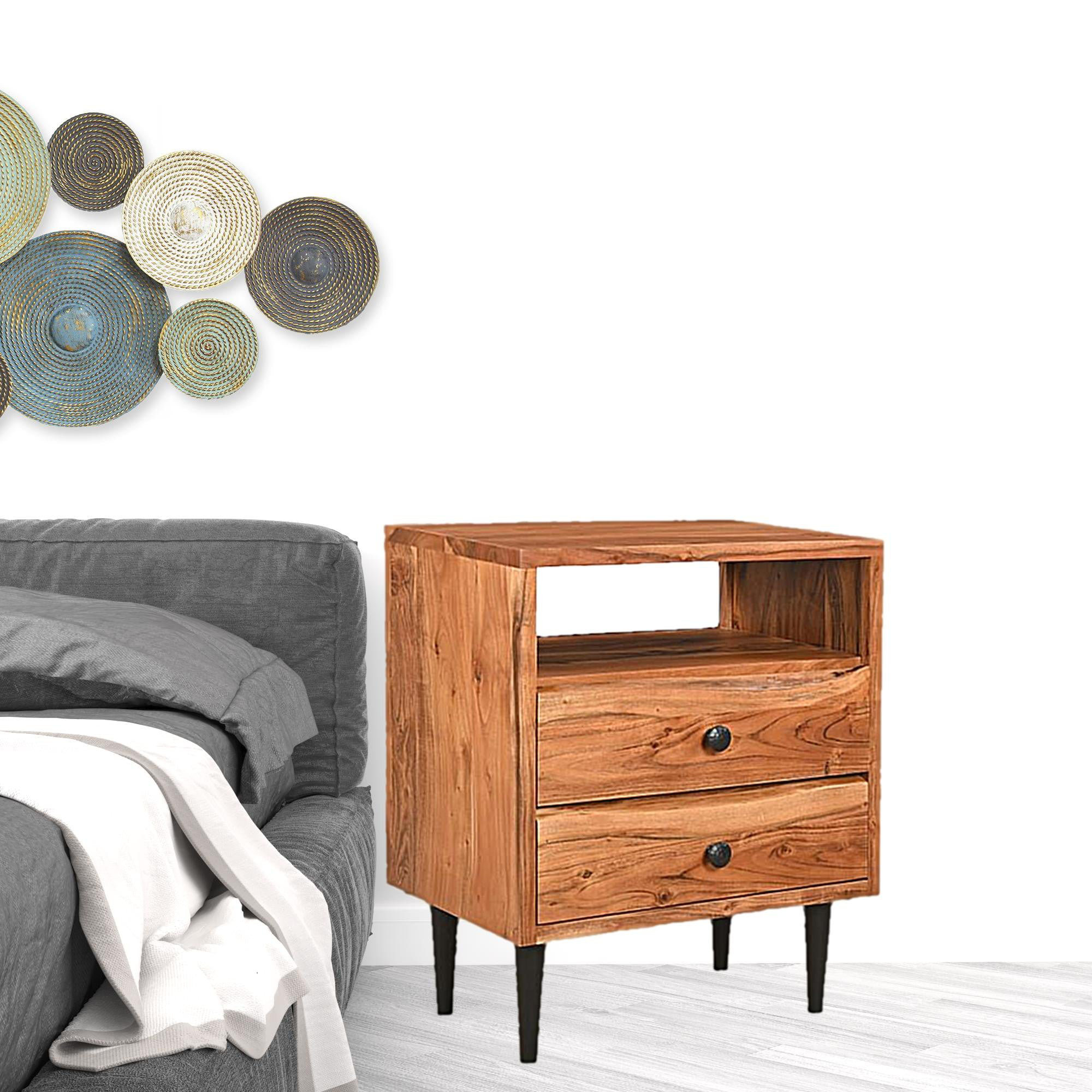 Loon Peak® Jerray Solid Wood Nightstand | Wayfair