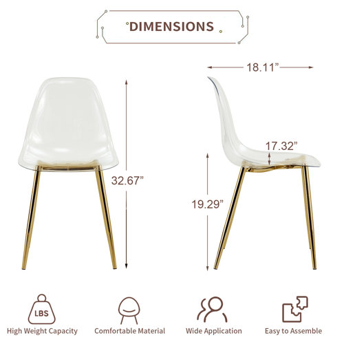 Mercer41 Seaneen Clear Side Chair & Reviews | Wayfair
